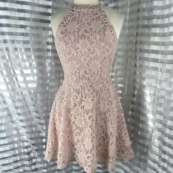 Jump | Dresses | Jumpapparelblushpinklaceoverlayskaterdress | Poshmark